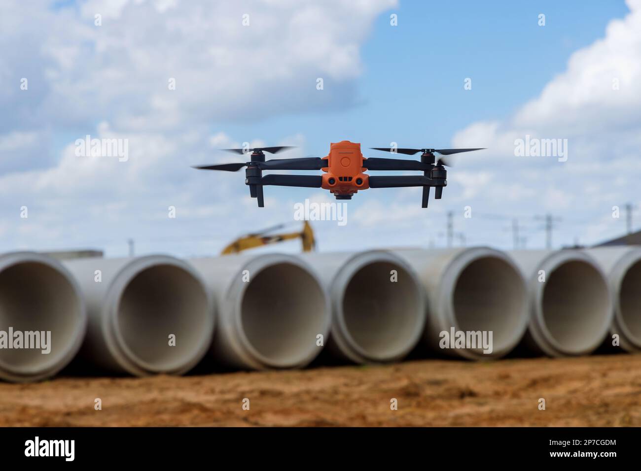 Drone high resolution camera captured detailed images of construction ...