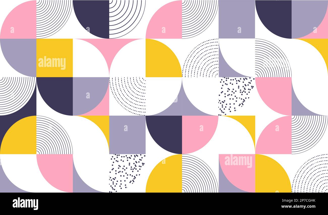 Abstract modern geometric background from simple geometric shapes ...