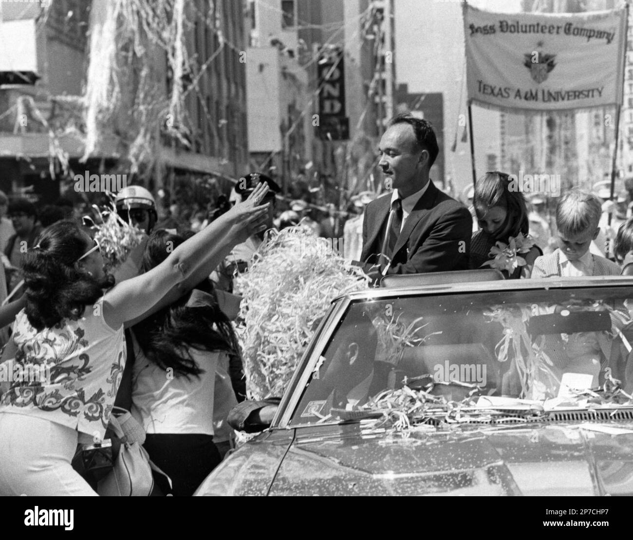 Apollo 11 Astronaut Michael Collins Ticker Tape Parade In Downtown