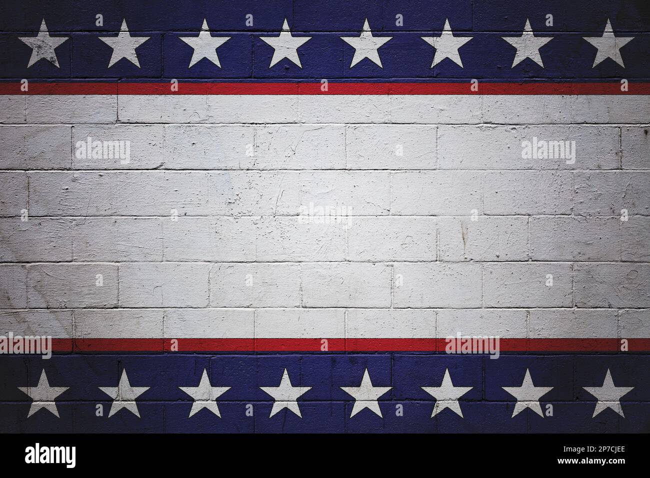 Picture of an American patriotism themed design painted on a wall Stock ...