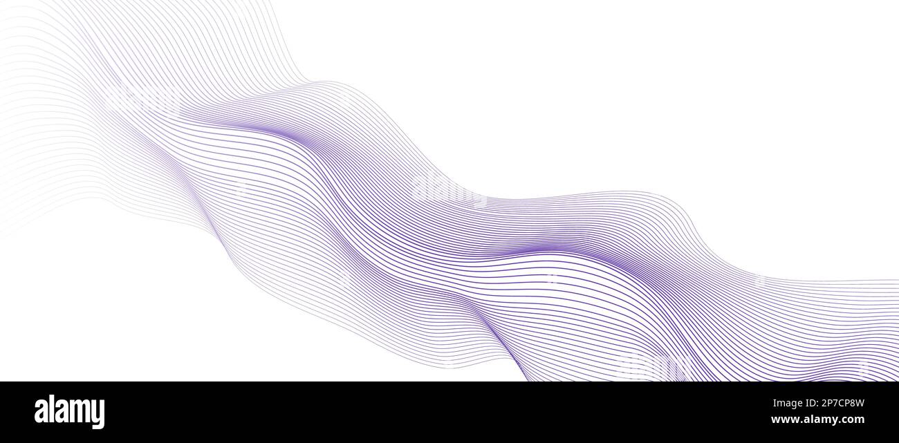 Wave line background with smooth shape. Beautiful wavy line on a white ...