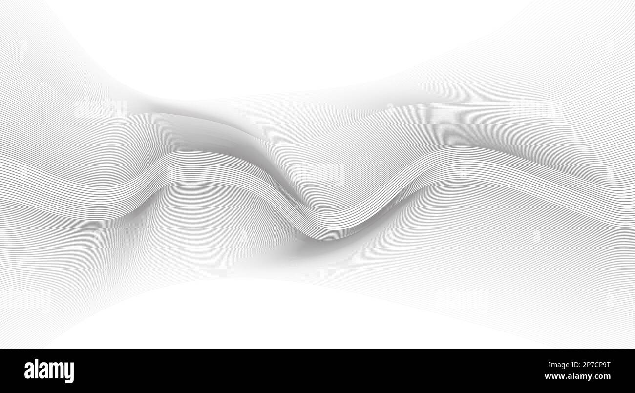 Wave line background with smooth shape. Beautiful wavy line on a white ...