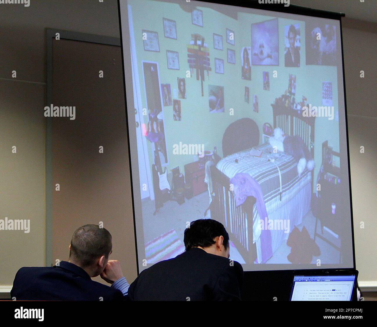 Steven Spader, left, and attorney Andrew Winters sit at the defendant's ...