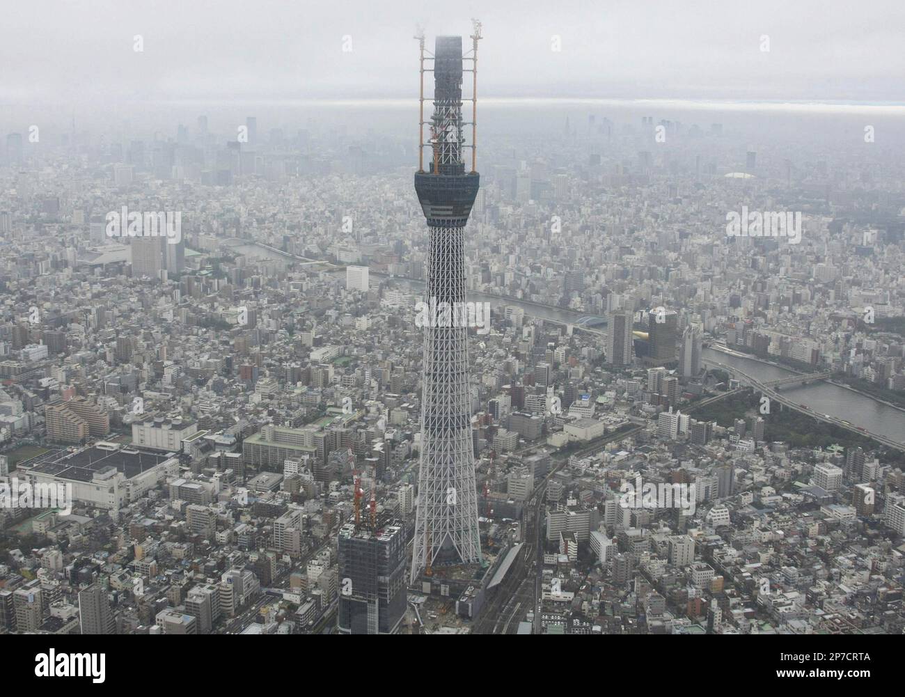 Tokyo Sky Tree Tower has reached to a height of 497-meter on Monday ...