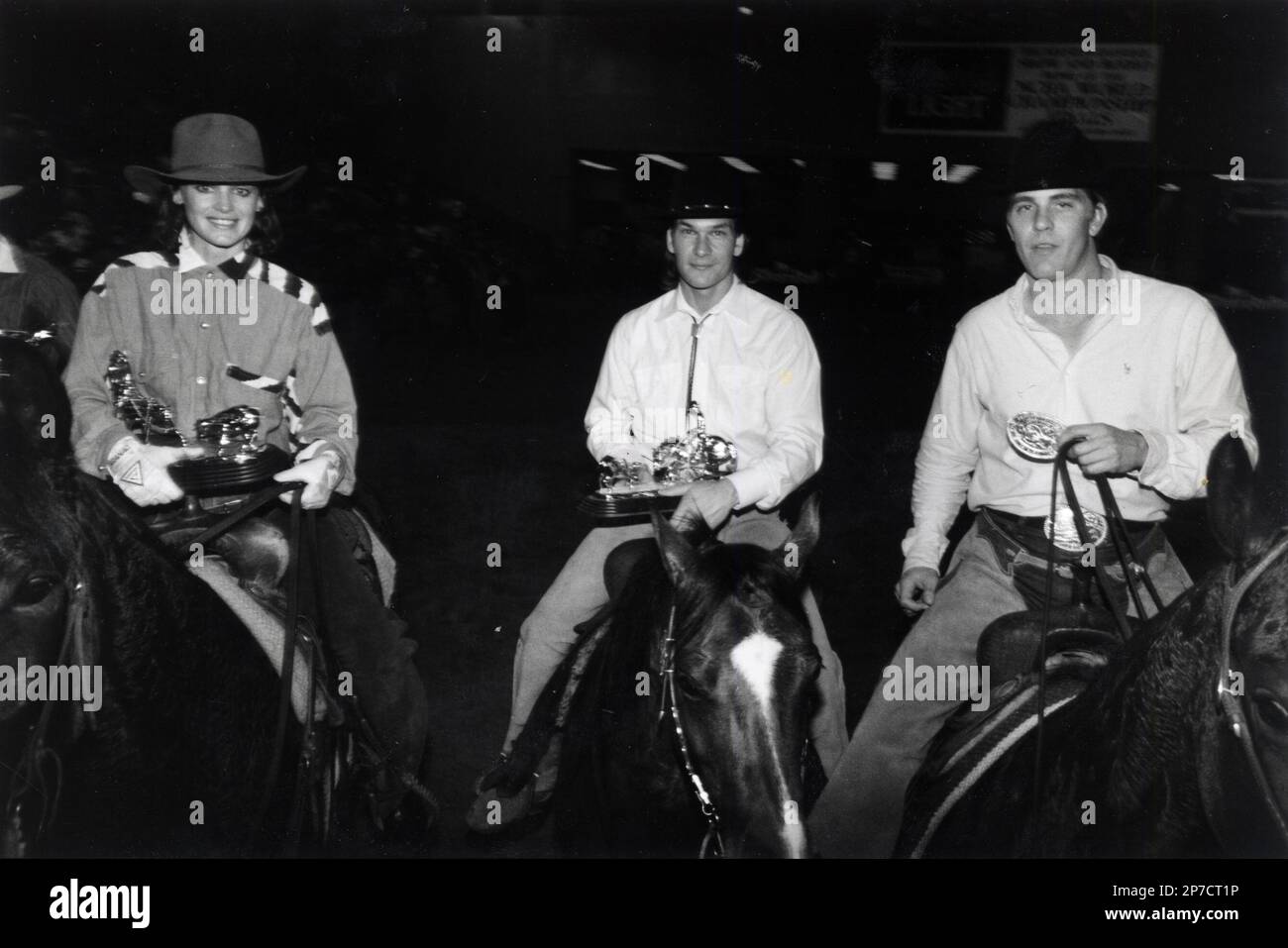 Pamela Sue Martin, left, Patrick Swayze, center, and Steven Ford, right ...
