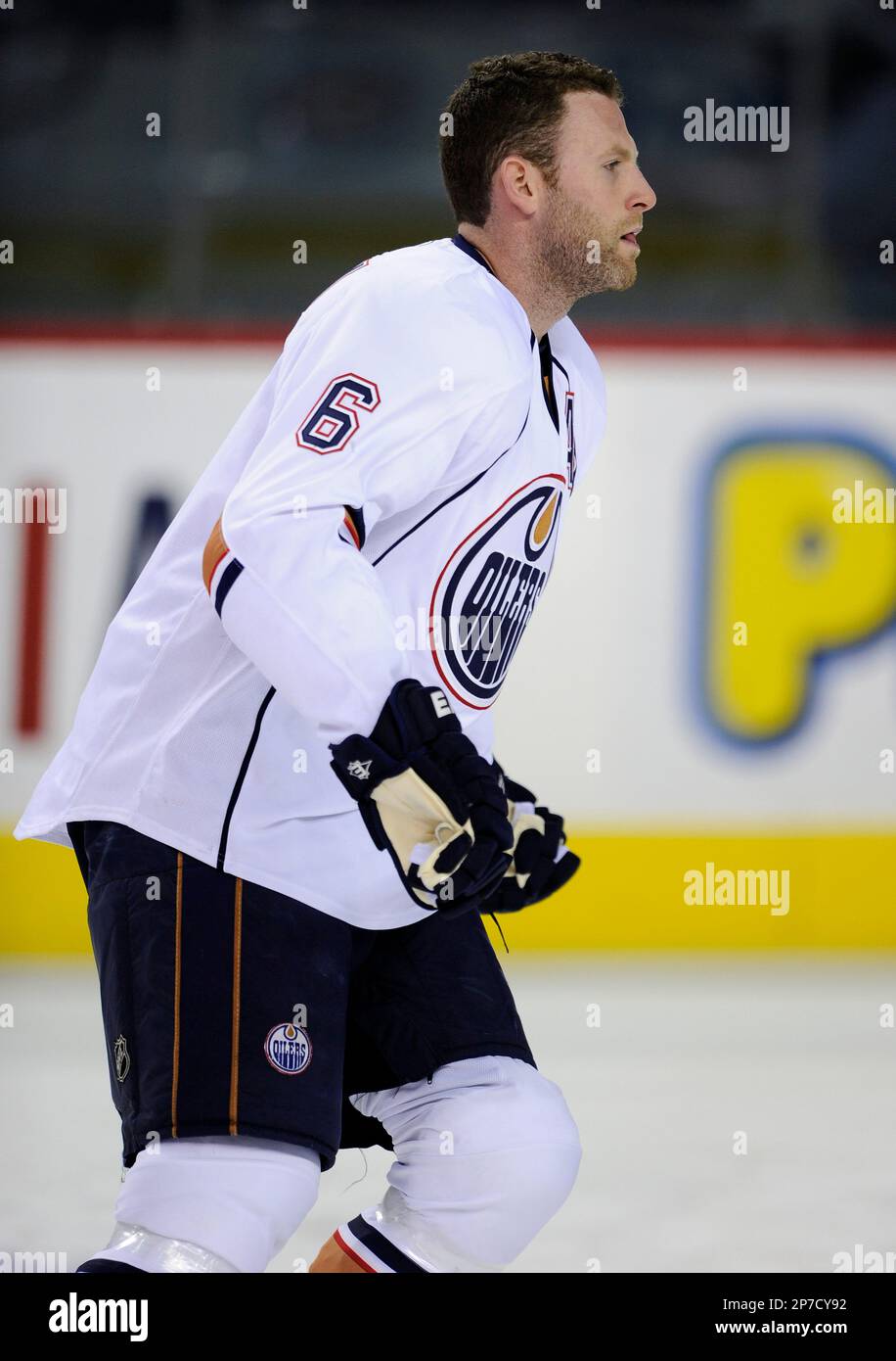 NHL player profile photo on Edmonton Oilers' Ryan Whitney during a ...