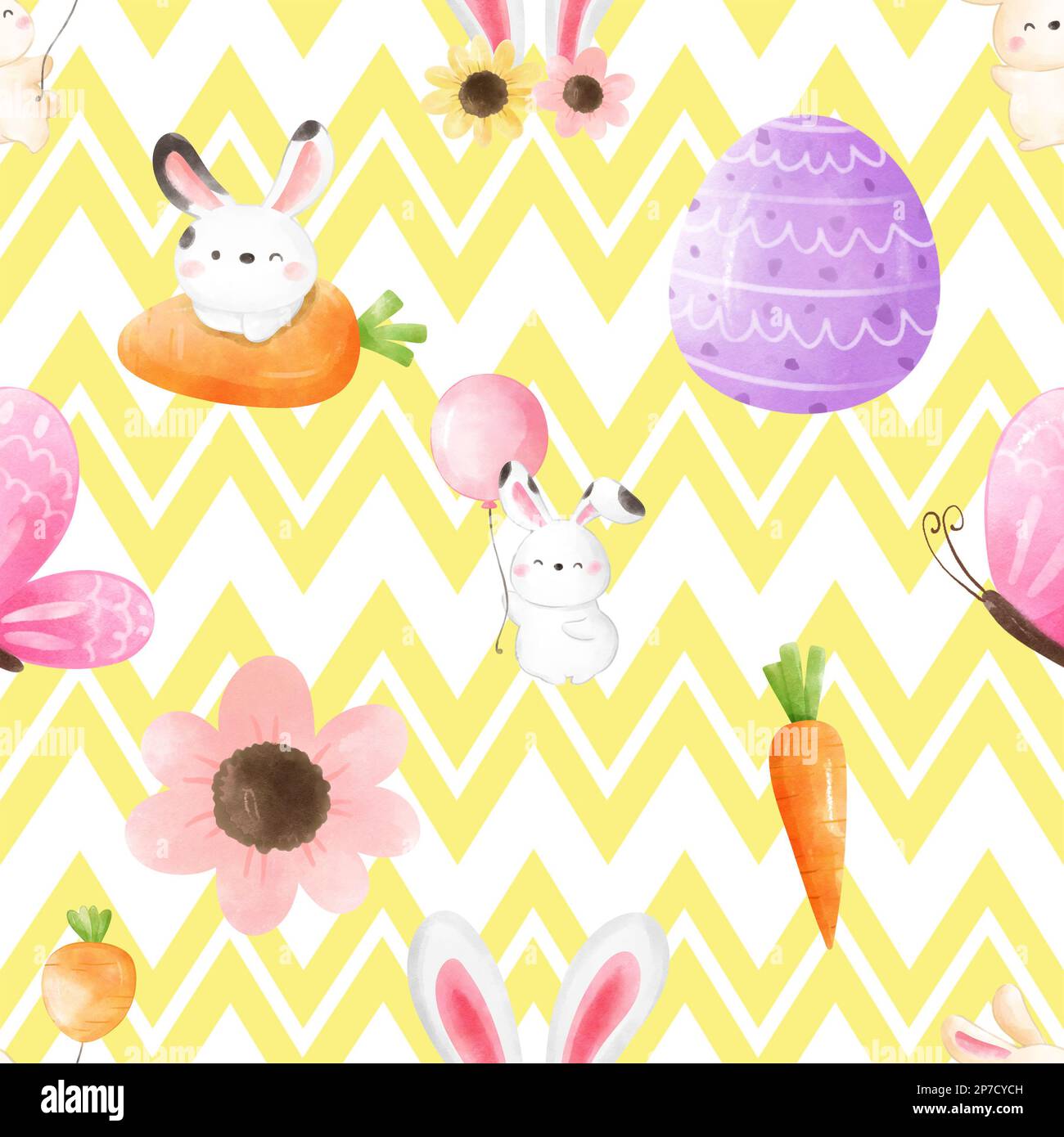 Bunny rabbit pattern hi-res stock photography and images - Alamy
