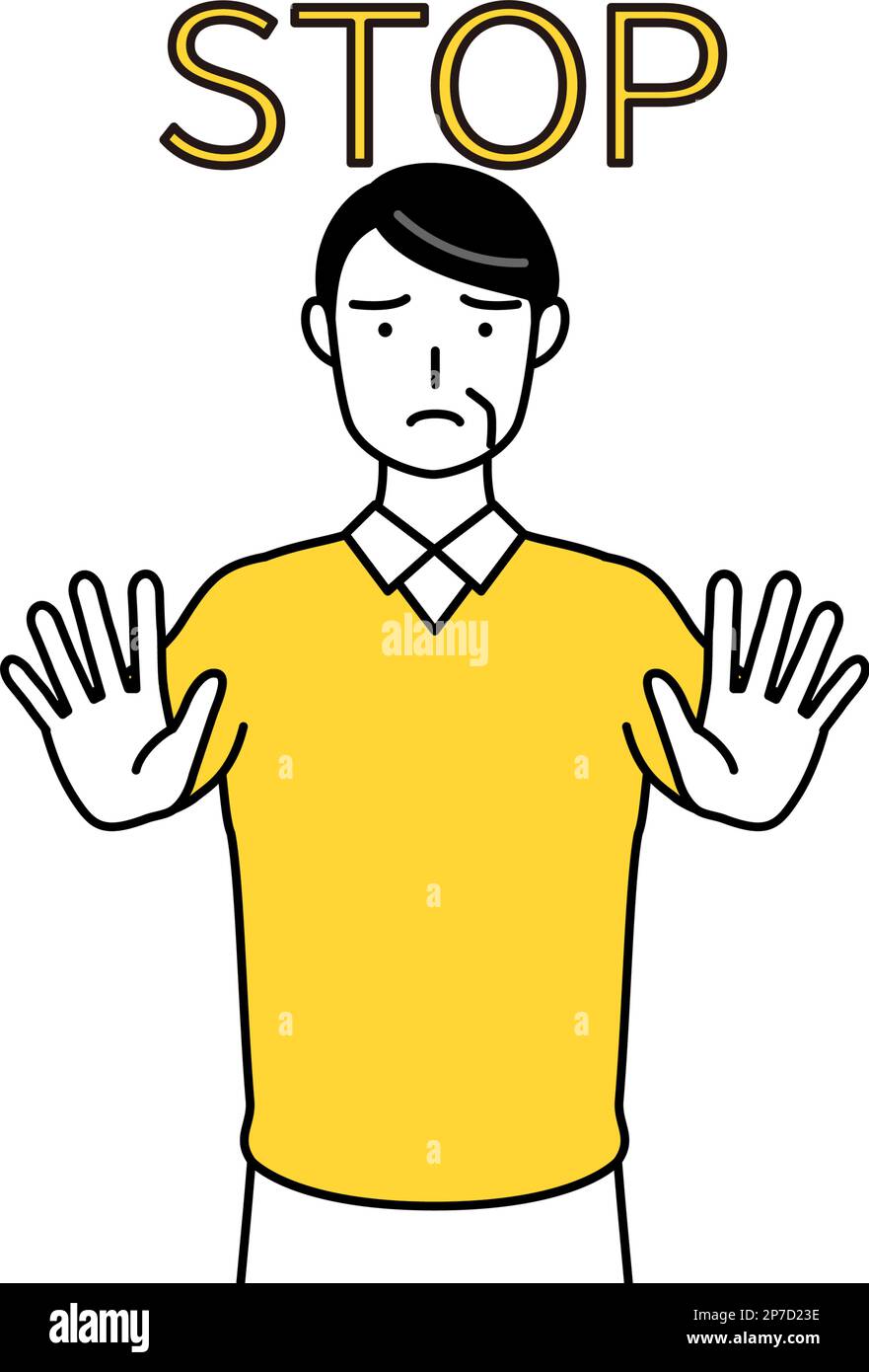 Retired seniors, middle-aged man, with her hand out in front of her ...