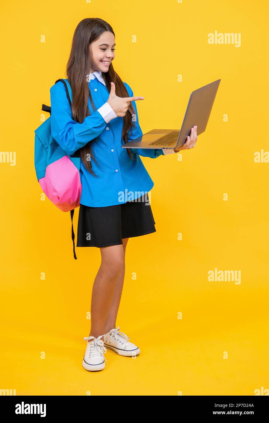 Teen girl laptop isolated hi-res stock photography and images - Alamy