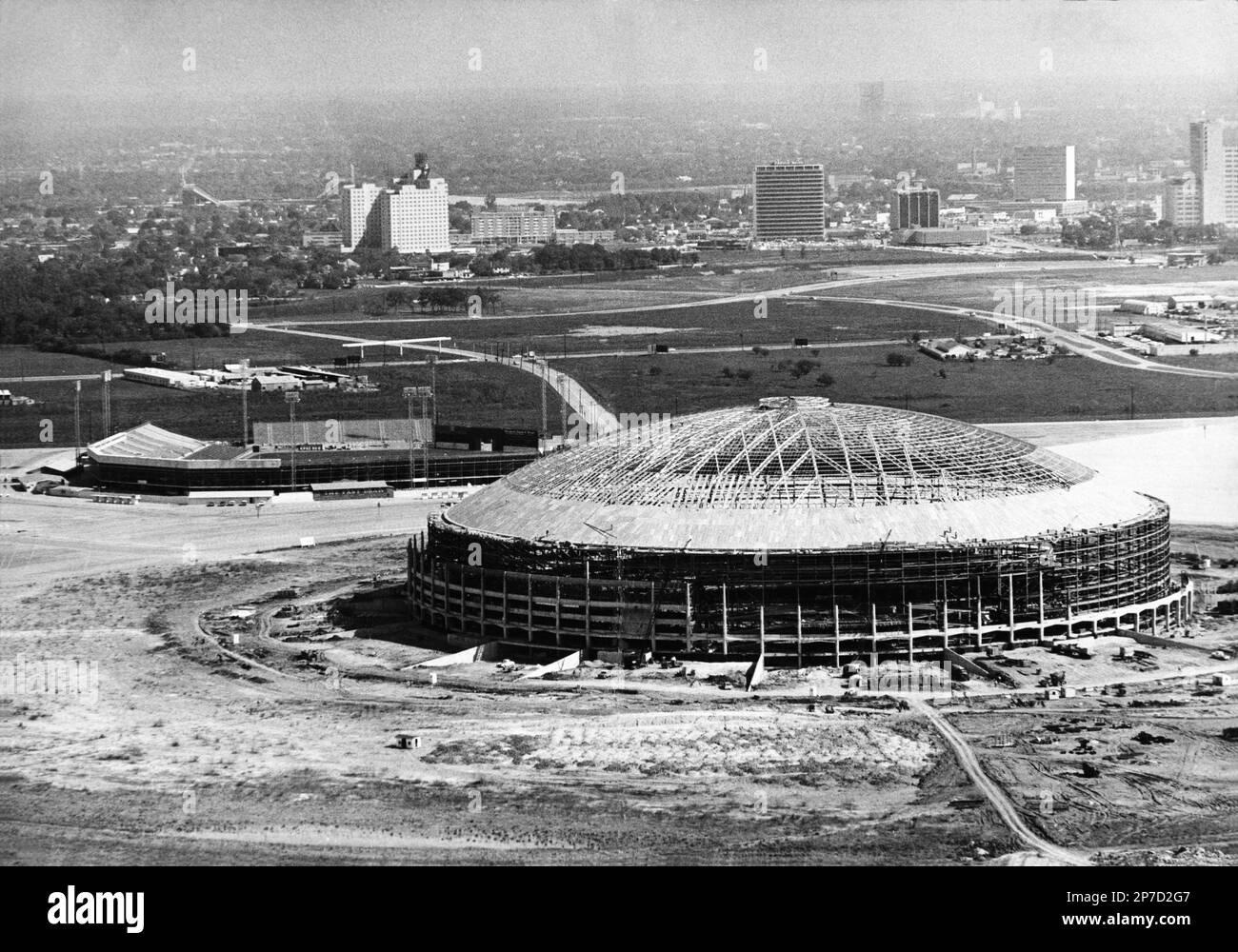 The Harris County Domed Stadium is shown in 1964, several months before ...