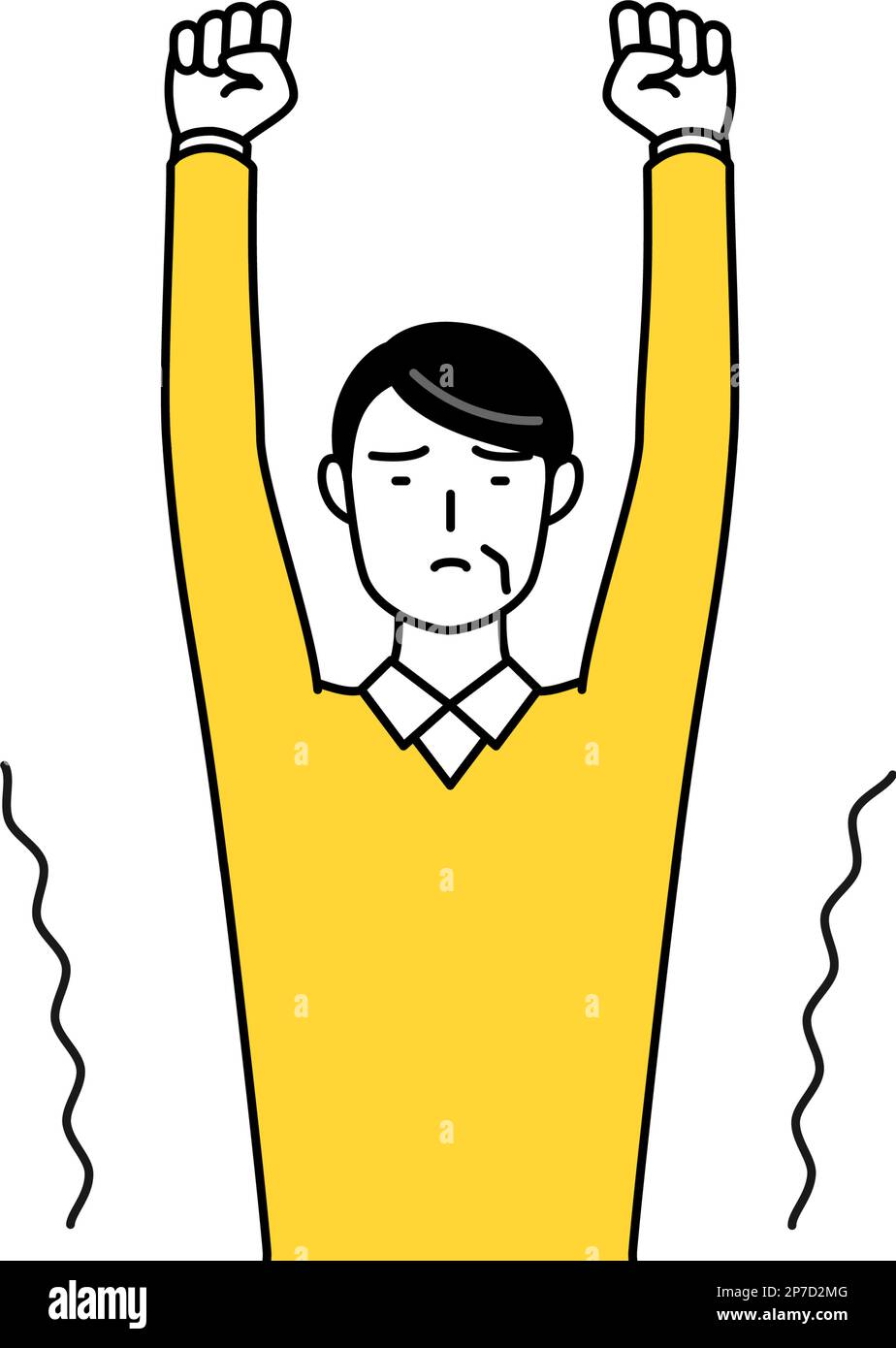 Retired seniors, middle-aged man, stretching and standing tall, Vector ...