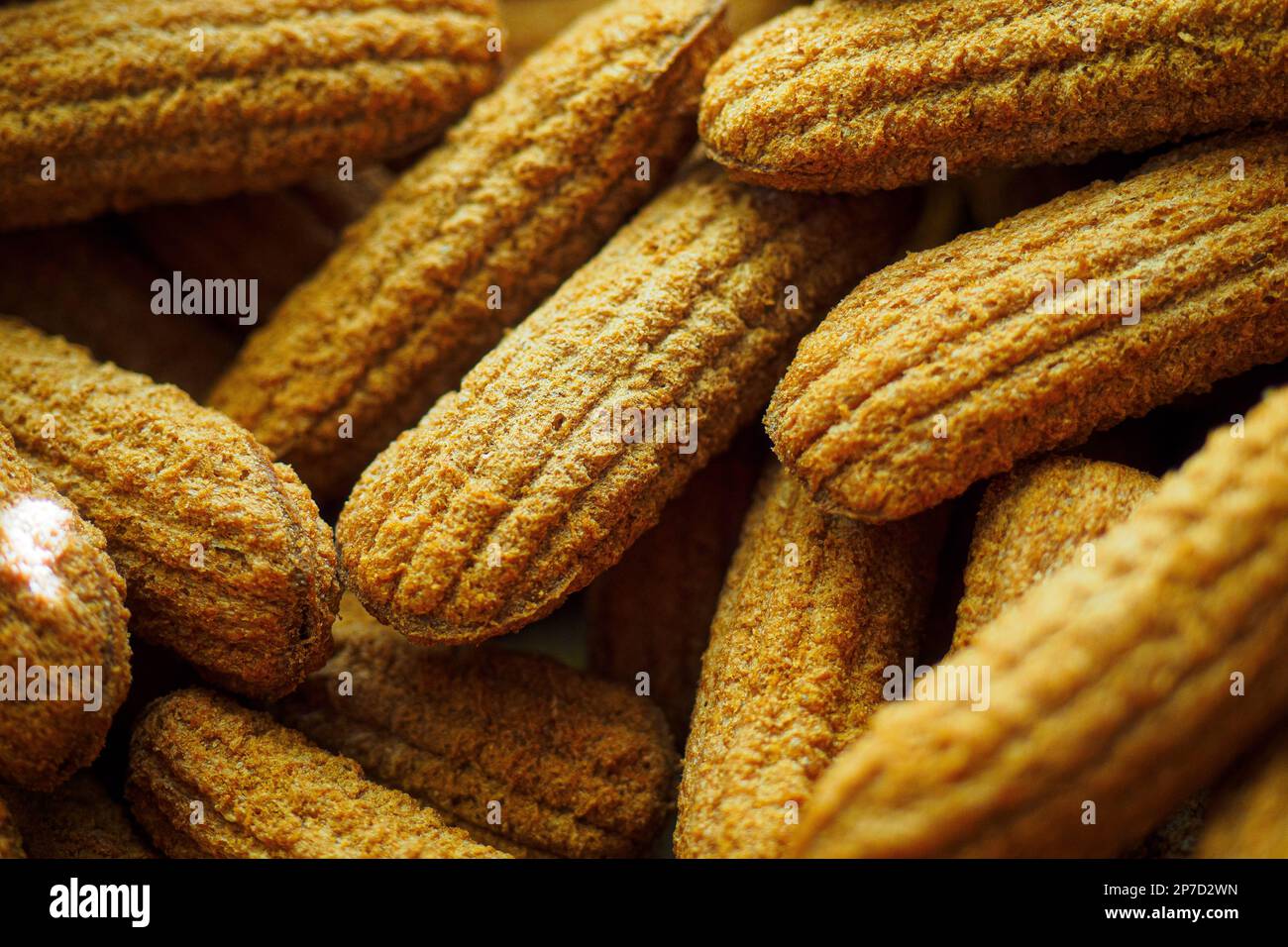 Confectionery or bars made of rye flour close-up. Healthy food for ...