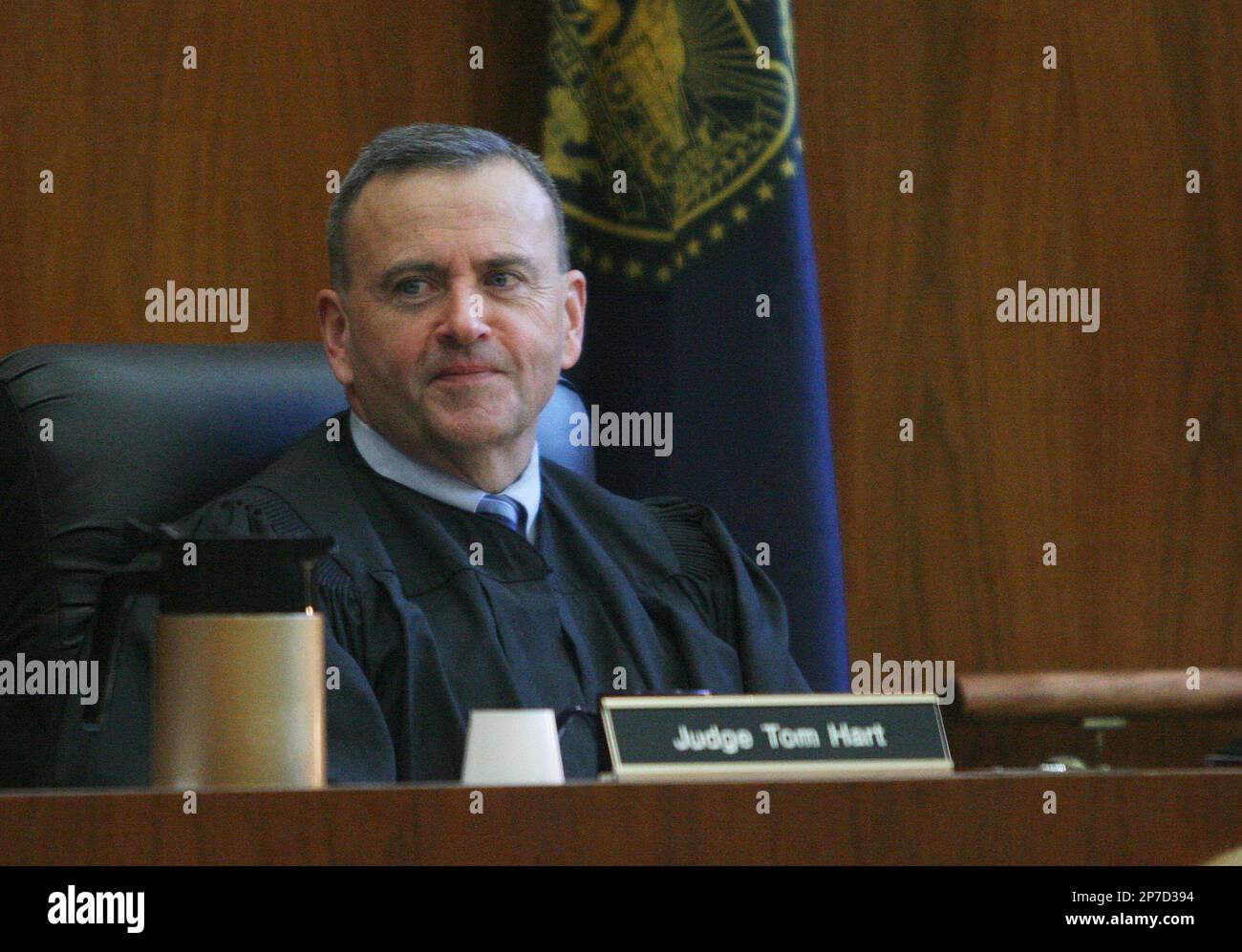 Judge Thomas Hart resides over the trials of Bruce Turnidge and his son ...