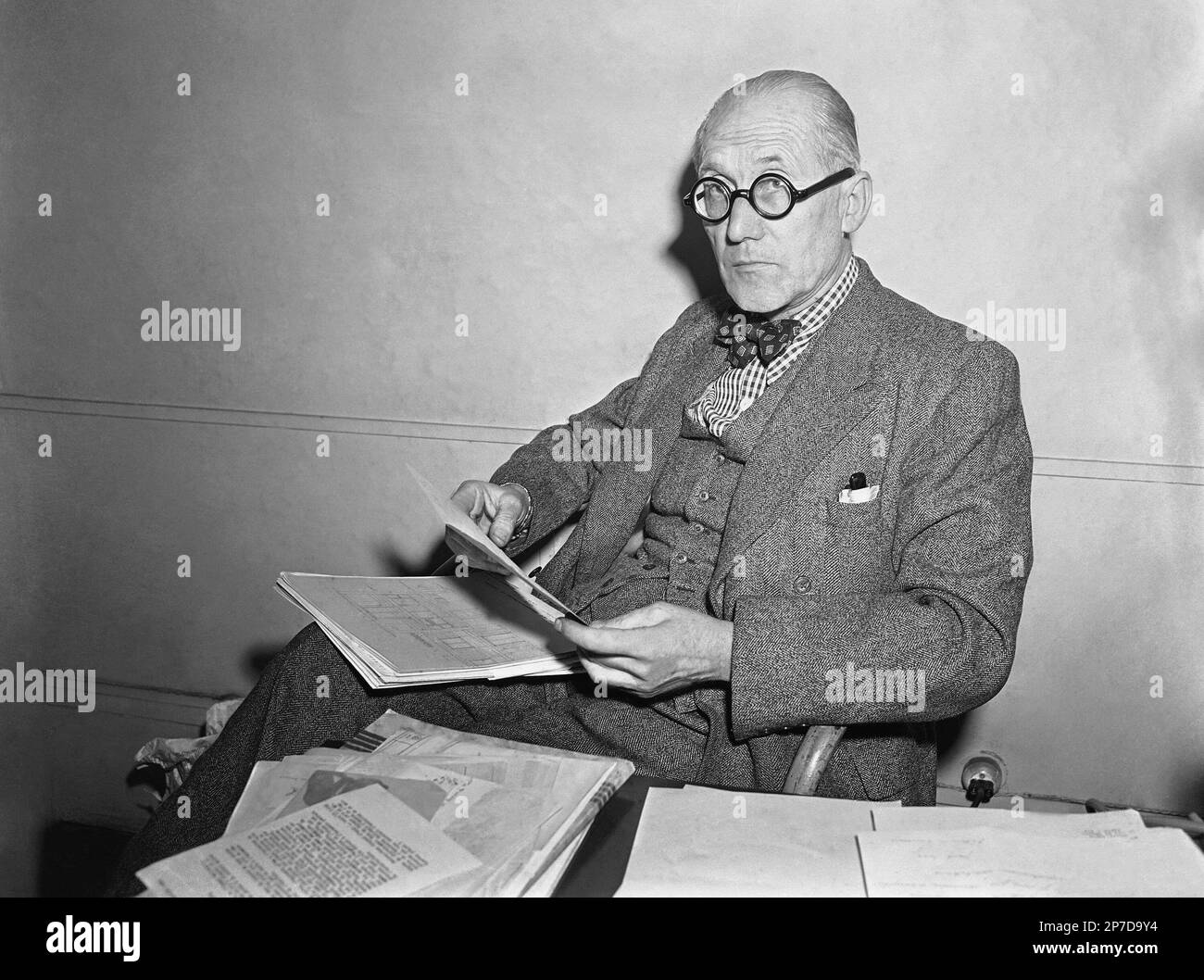 FILE - In this Jan. 18, 1949 file photo Swiss-born architect Le ...