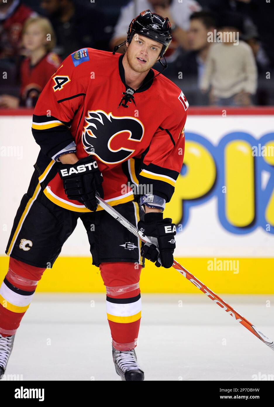 NHL player profile photo on Calgary Flames' Stefan Meyer during a ...