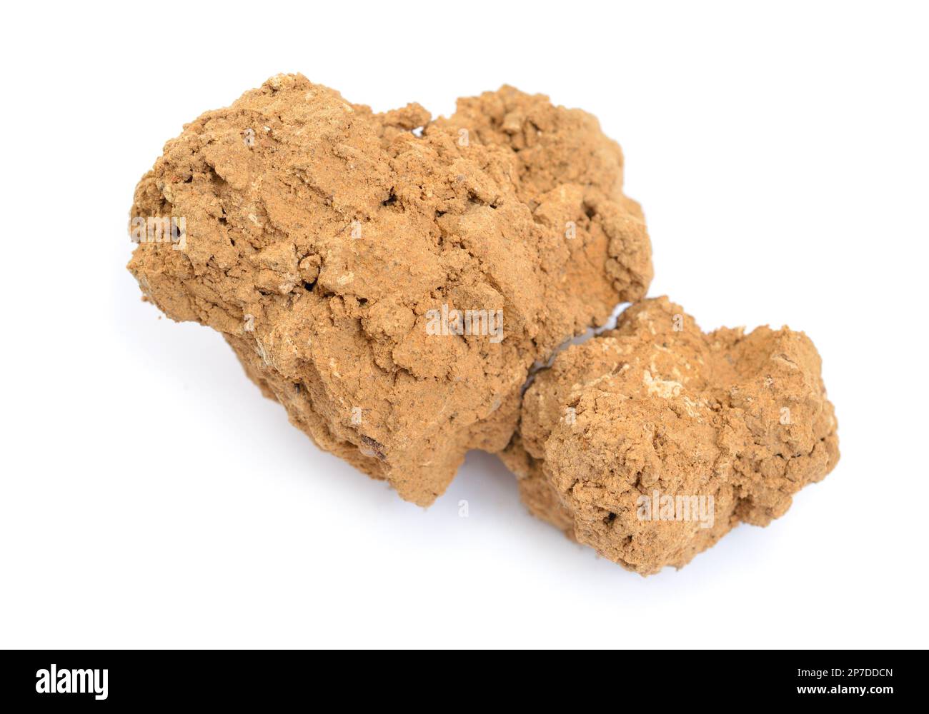 Clay is a type of fine-grained natural soil material. Isolated on white ...