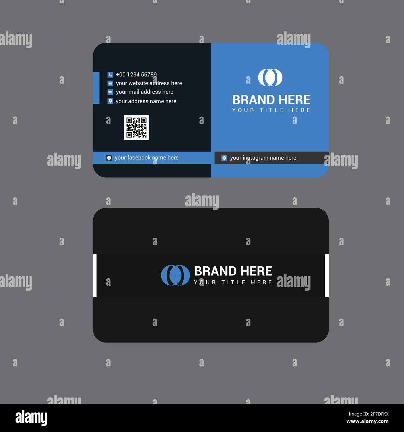 Modern Business Card Design Stock Vector Image & Art - Alamy