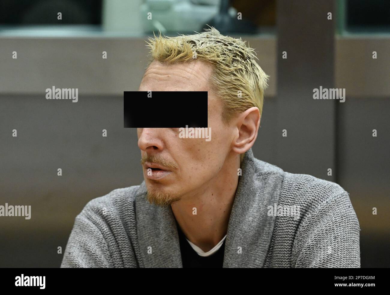 One of the accused Fabrice Duchesne is pictured during the constitution ...