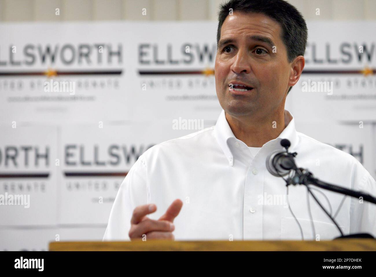 Democratic candidate for Indiana's U.S. Senate seat, Brad Ellsworth, D ...
