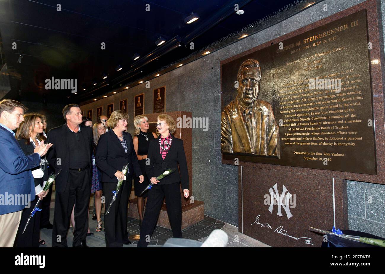 Members of the Steinbrenner family attend a ceremony dedicating a ...