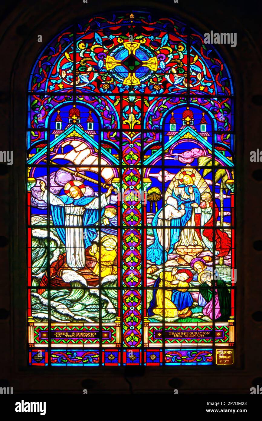 Miracle Virgin Church, Stained glass window, Miraflores, Lima, Peru ...