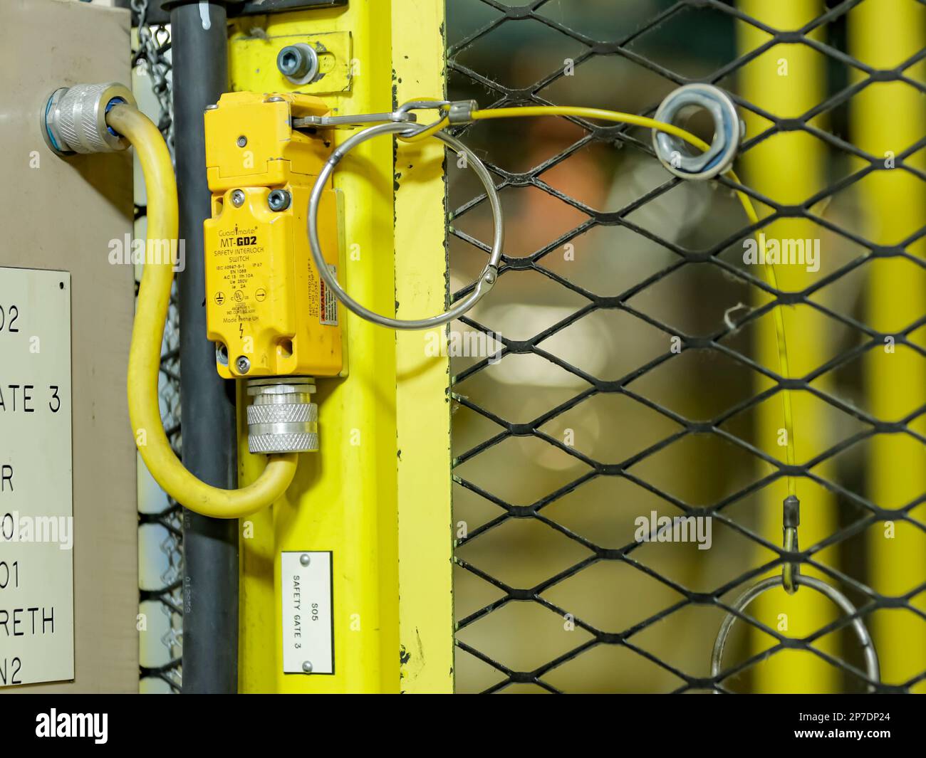Security features in modern factories Stock Photo - Alamy