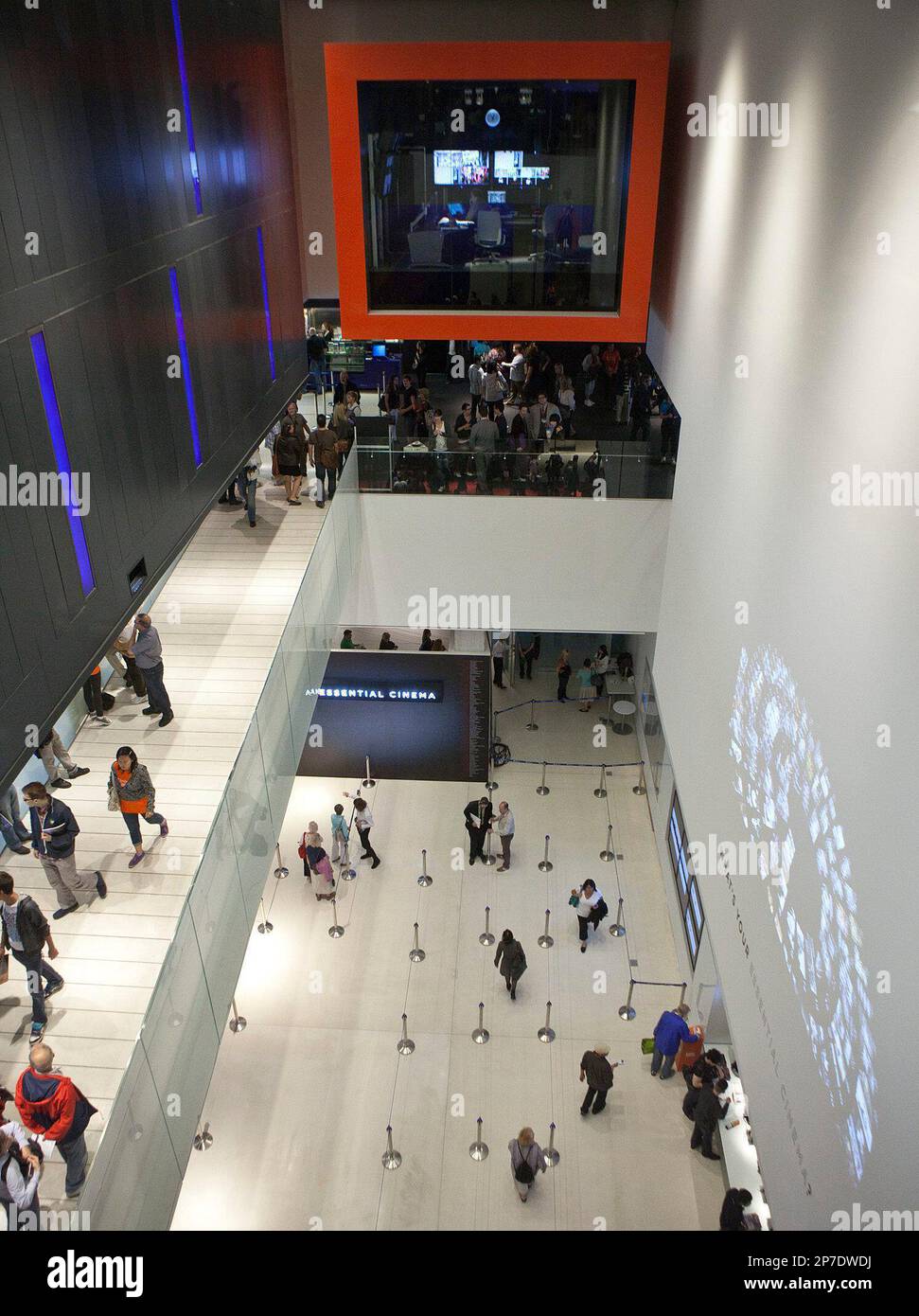 The main atrium of the Bell Lightbox building is seen from the top ...