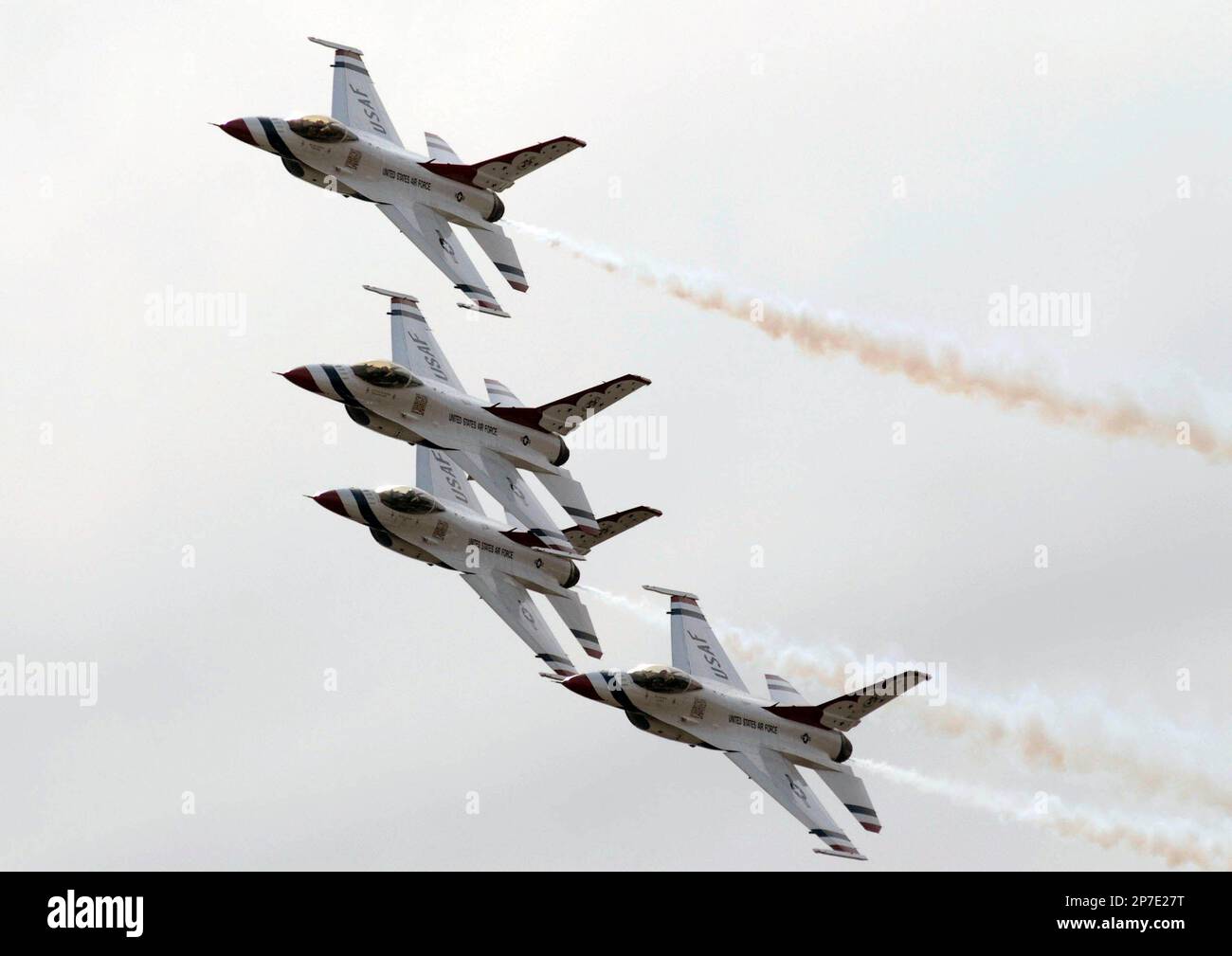USAF Thunderbird F-16 pilots Commander Leader Lt., Col Case Cunningham ...