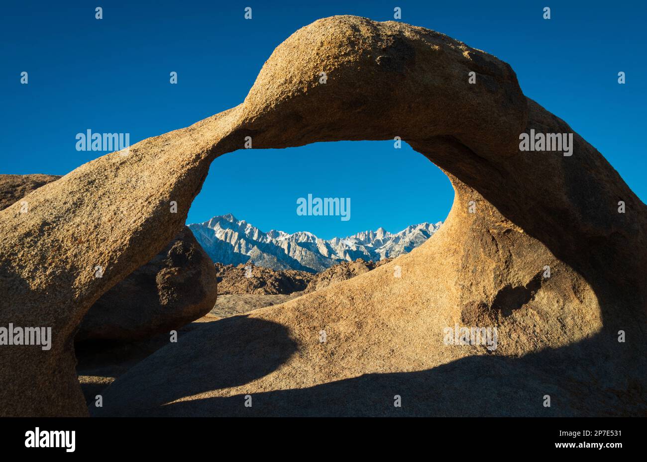Mobius Arch, Mount Whitney and the Alabama Hills, California Stock ...
