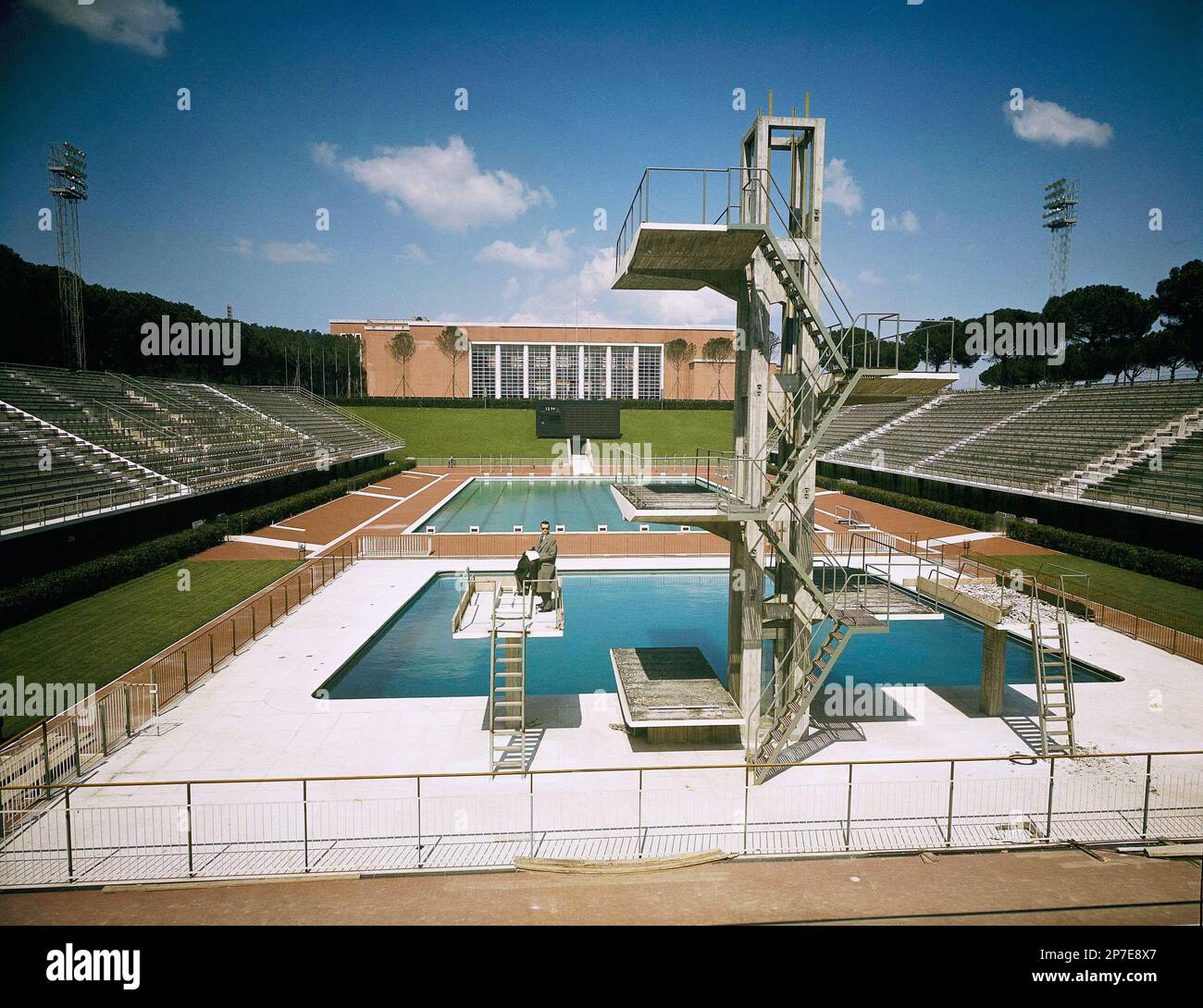 FILE - In this April 7, 1960 file photo, a general view of the swimming ...