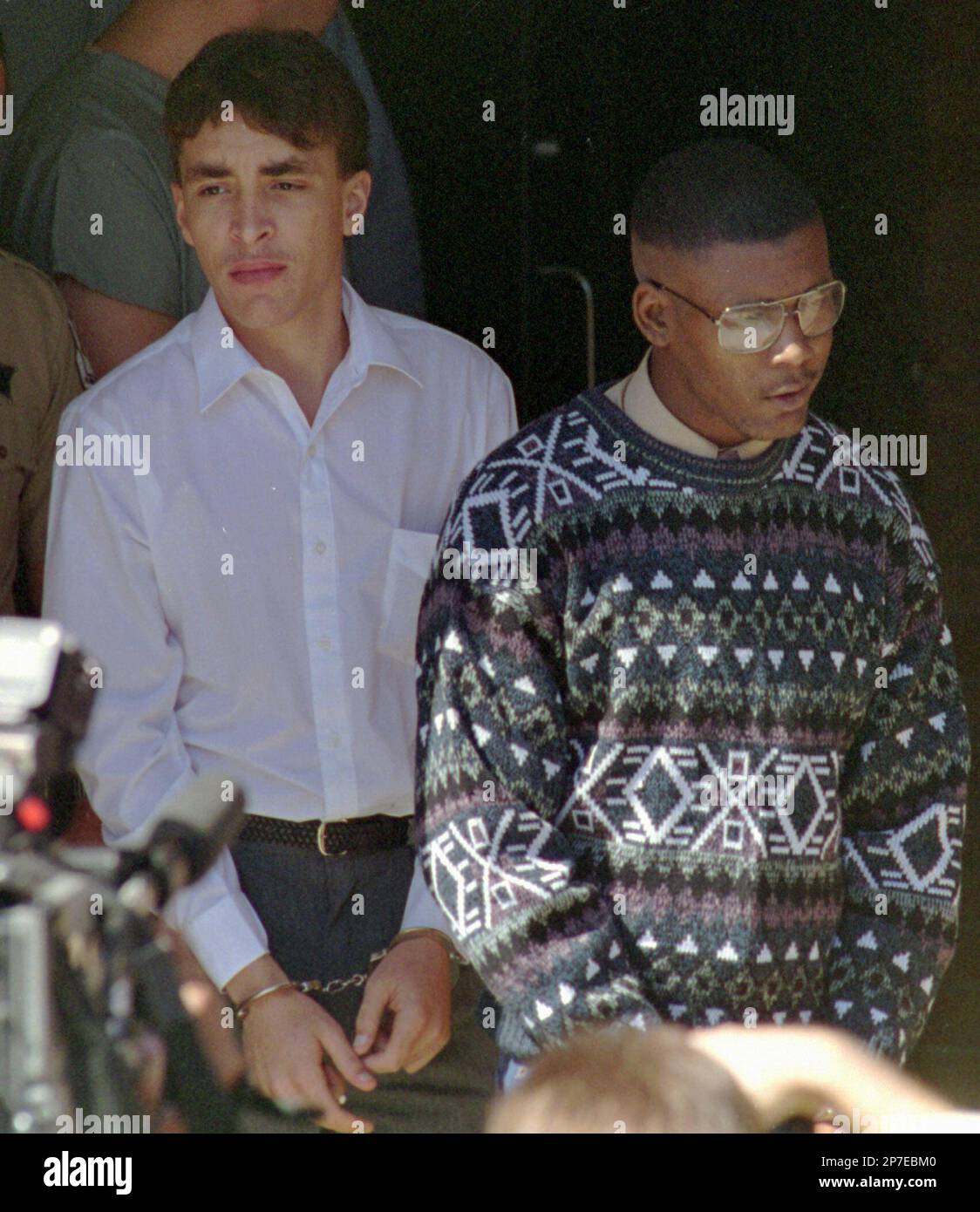 FILE - In a Tuesday Oct. 5, 1993 photo, Larry Demery, left, and Daniel ...
