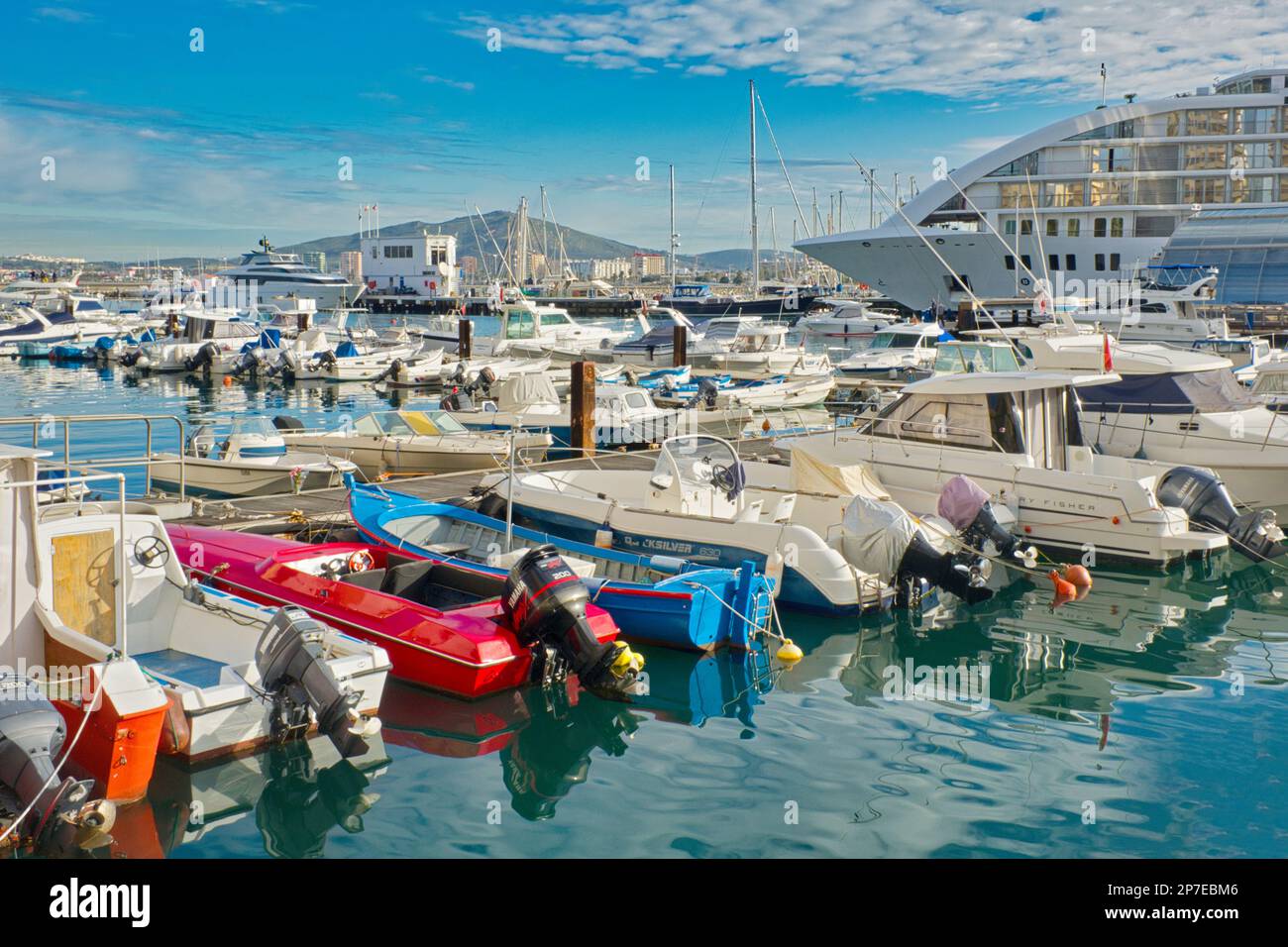 The Ocean Village Marina Gibraltar Stock Photo - Alamy