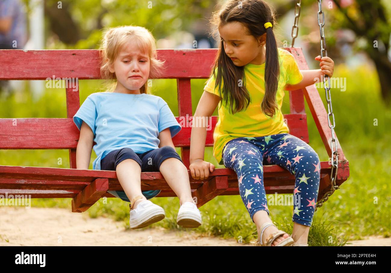Child swing crying hi-res stock photography and images - Alamy