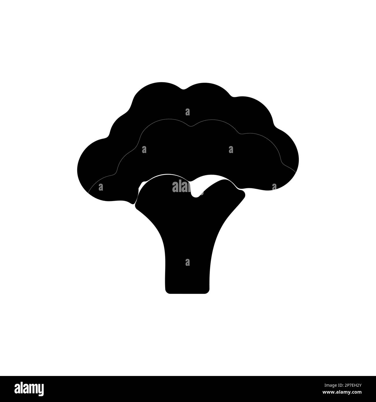 Broccoli icon vector, filled flat sign, solid pictogram isolated on white backround, logo ...