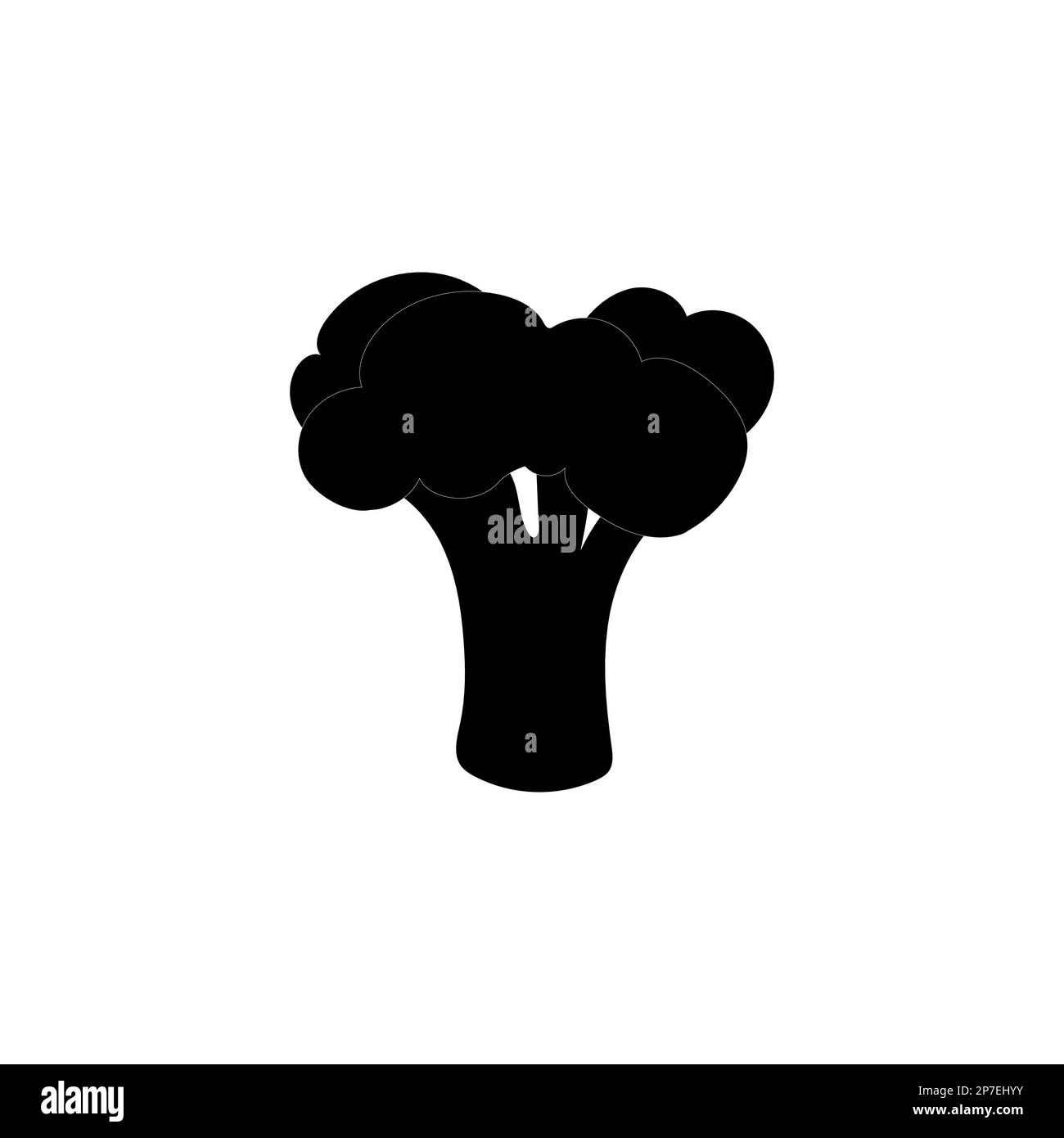 Broccoli icon vector, filled flat sign, solid pictogram isolated on ...