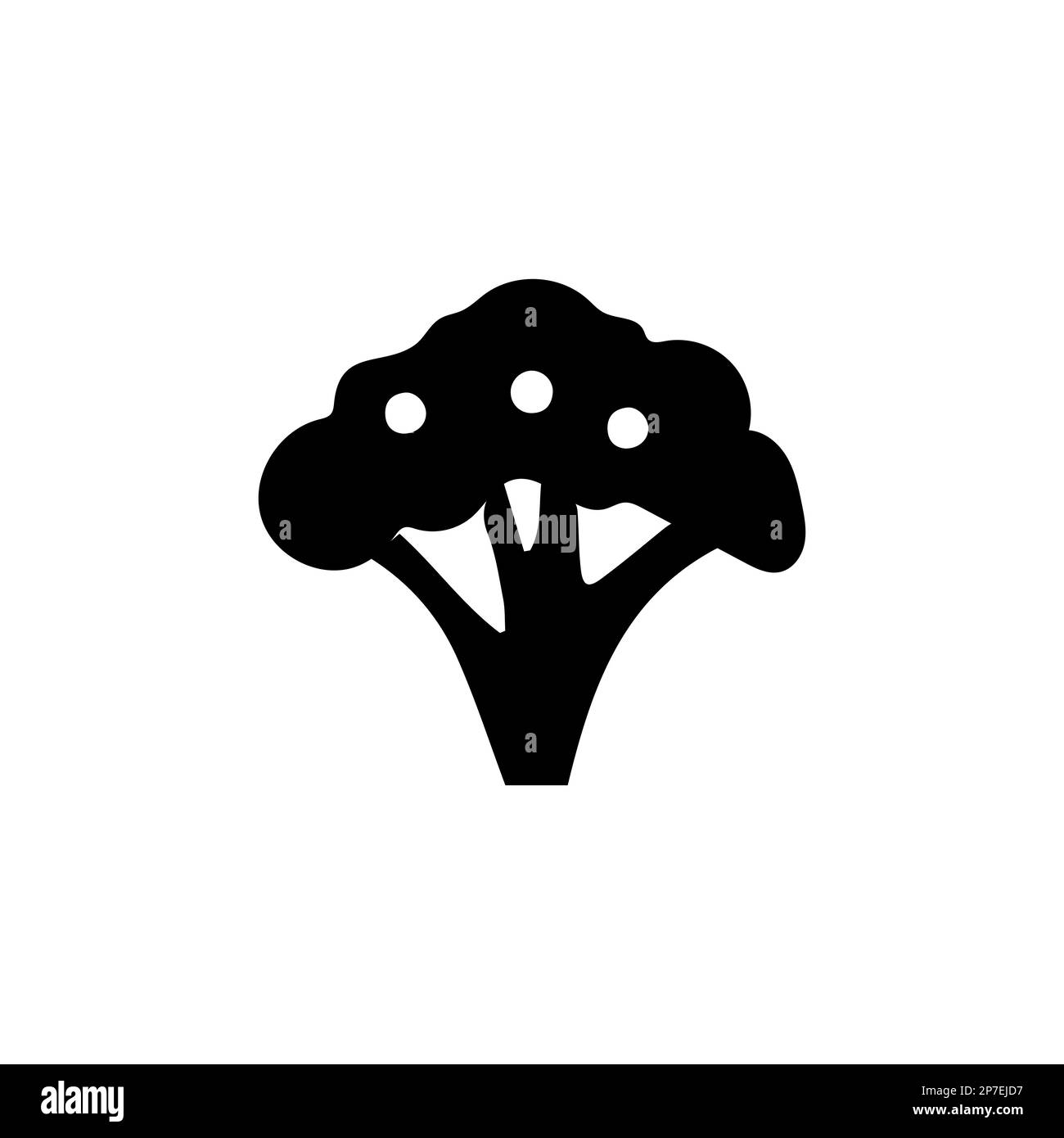 Broccoli icon vector, filled flat sign, solid pictogram isolated on ...