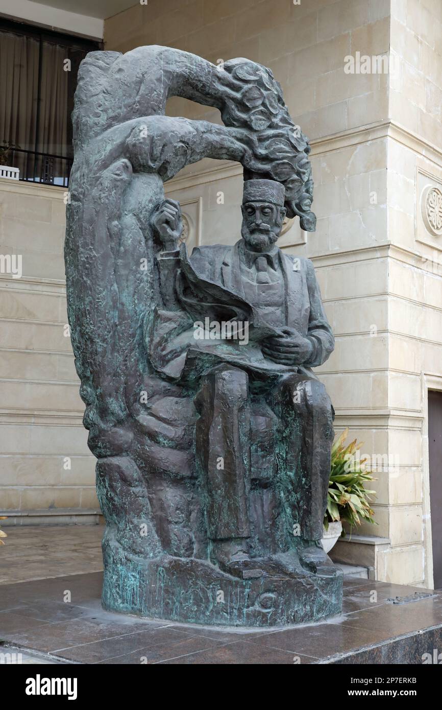 Monument to Hasan bey Zardabi in Baku Stock Photo - Alamy