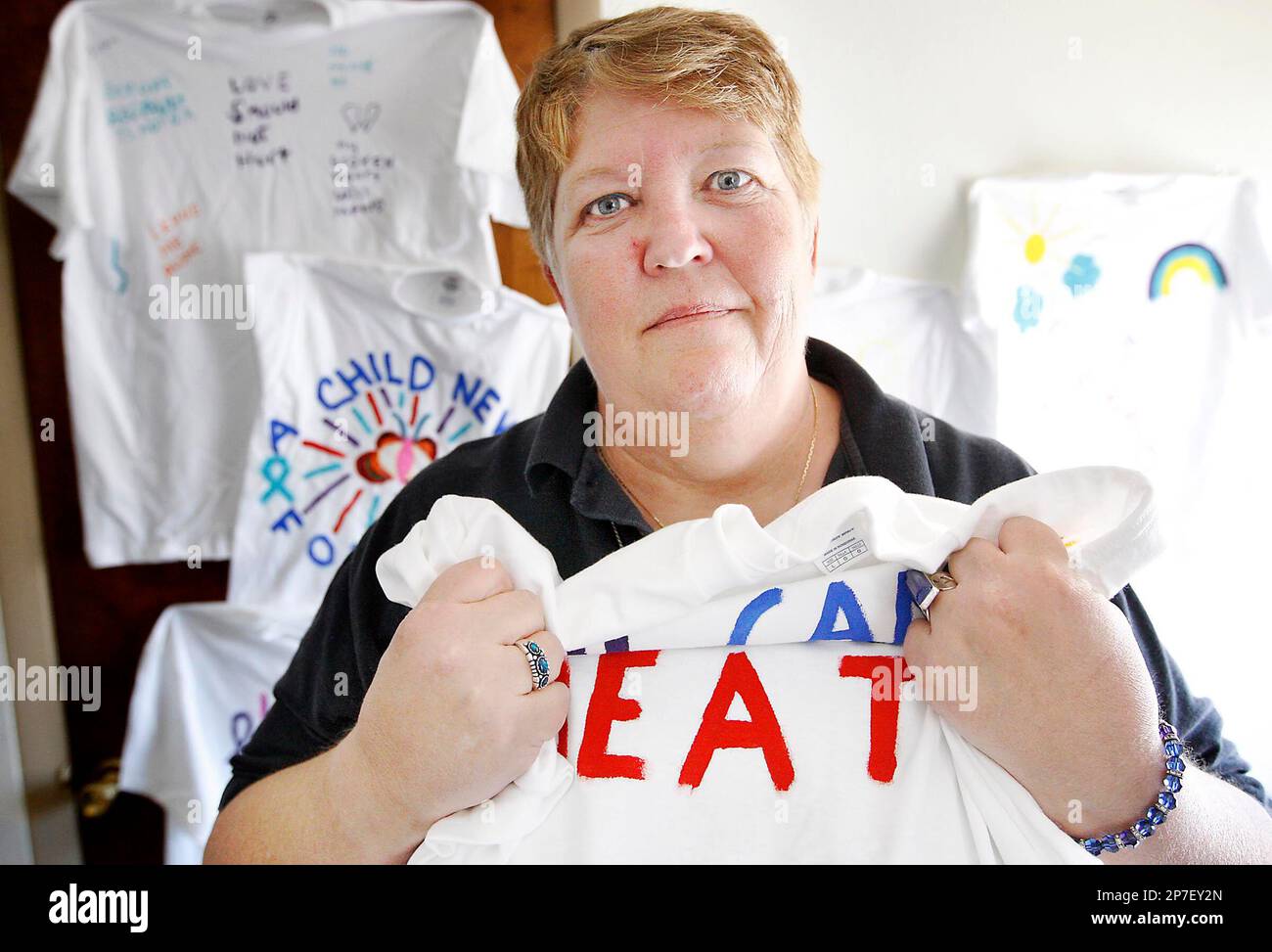 In this undated photo, domestic violence survivor Deb Weakland, 53 ...