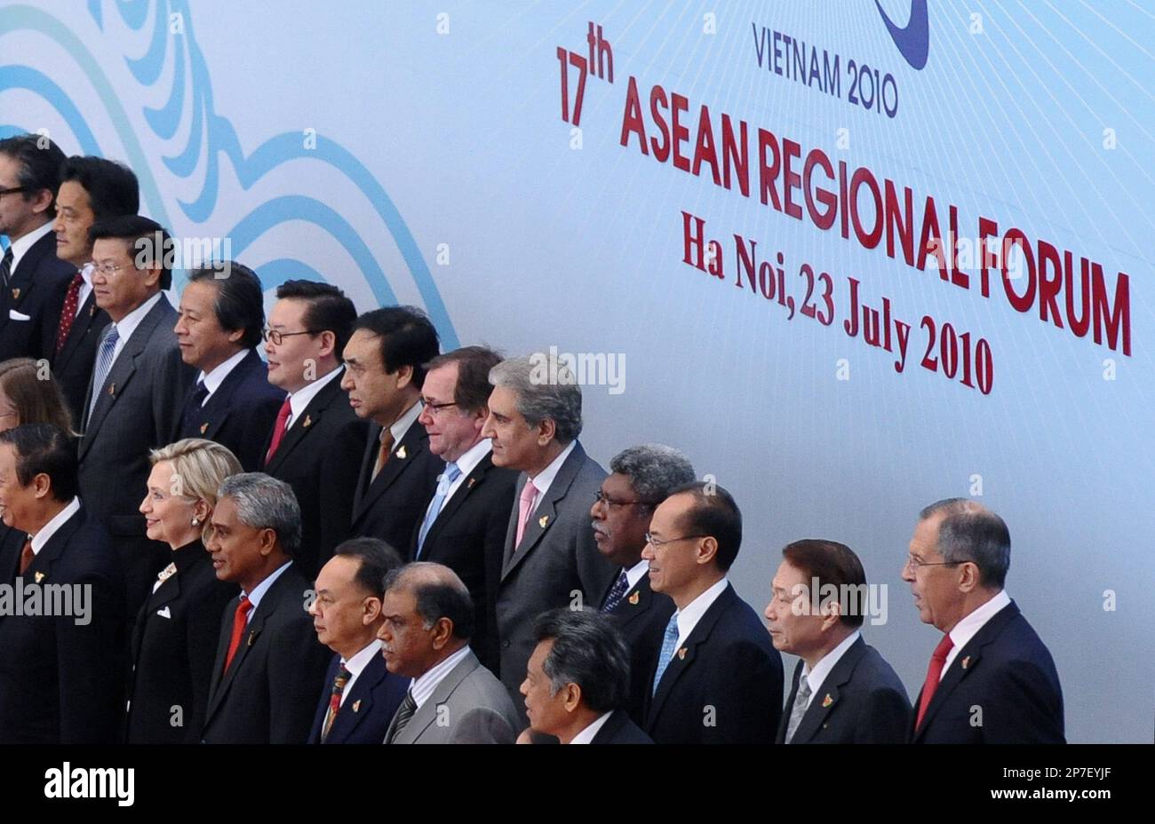 Foreign ministers and delegates of the Association of Southeast Asian ...