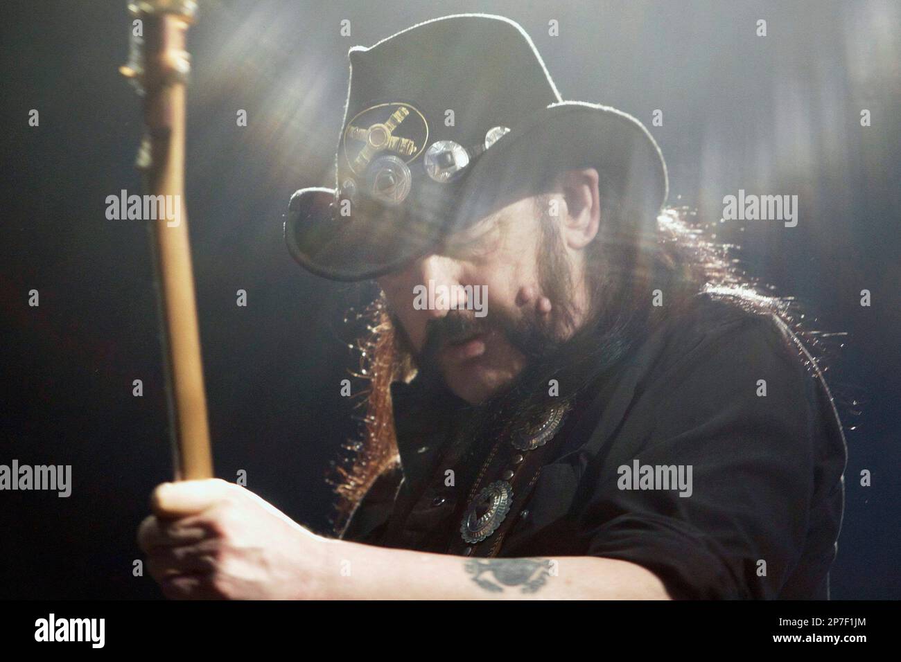 British singer and bassist Lemmy Kilmister of Motorhead performs on the ...
