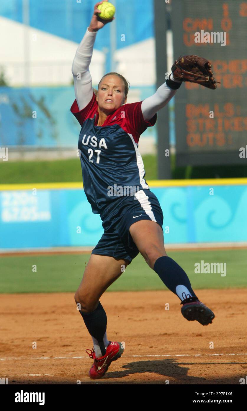 FILE - This Aug. 18, 2004, file photo shows United States pitcher ...
