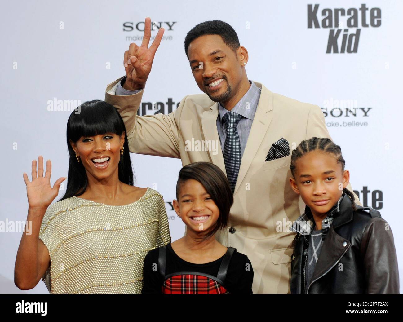 Der Schauspieler Will Smith, links, seine Frau Jada Pinkett Smith ...