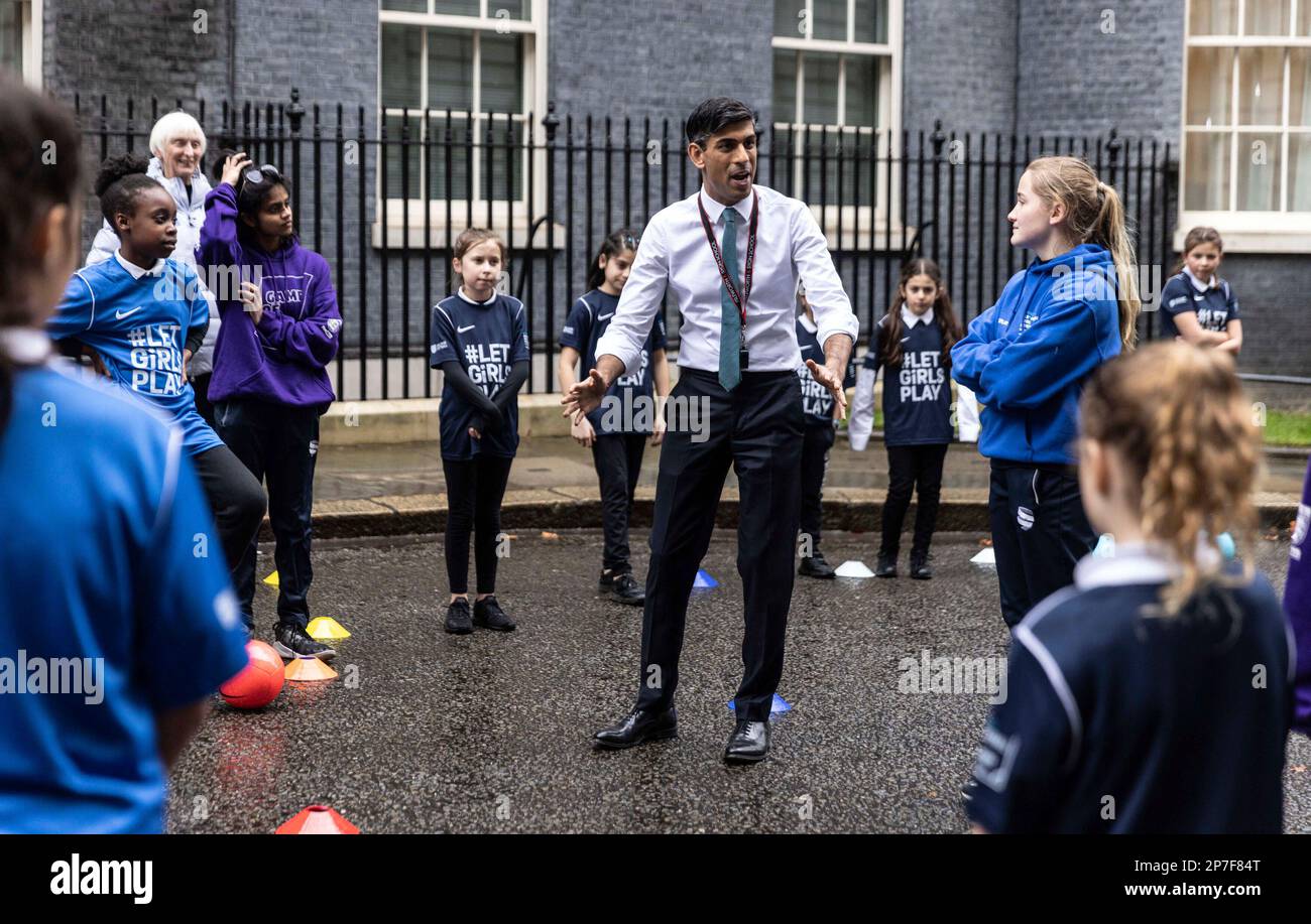 British Prime Minister Rishi Sunak hosts current and former members of ...