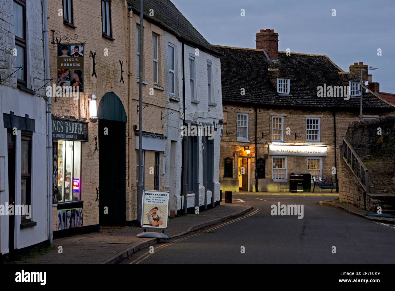 The George and Angel pub, Crowland, Lincolshire, England UK Stock Photo ...