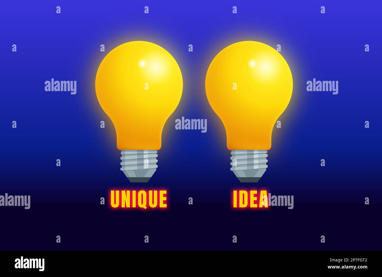 unique idea bulb Stock Photo - Alamy