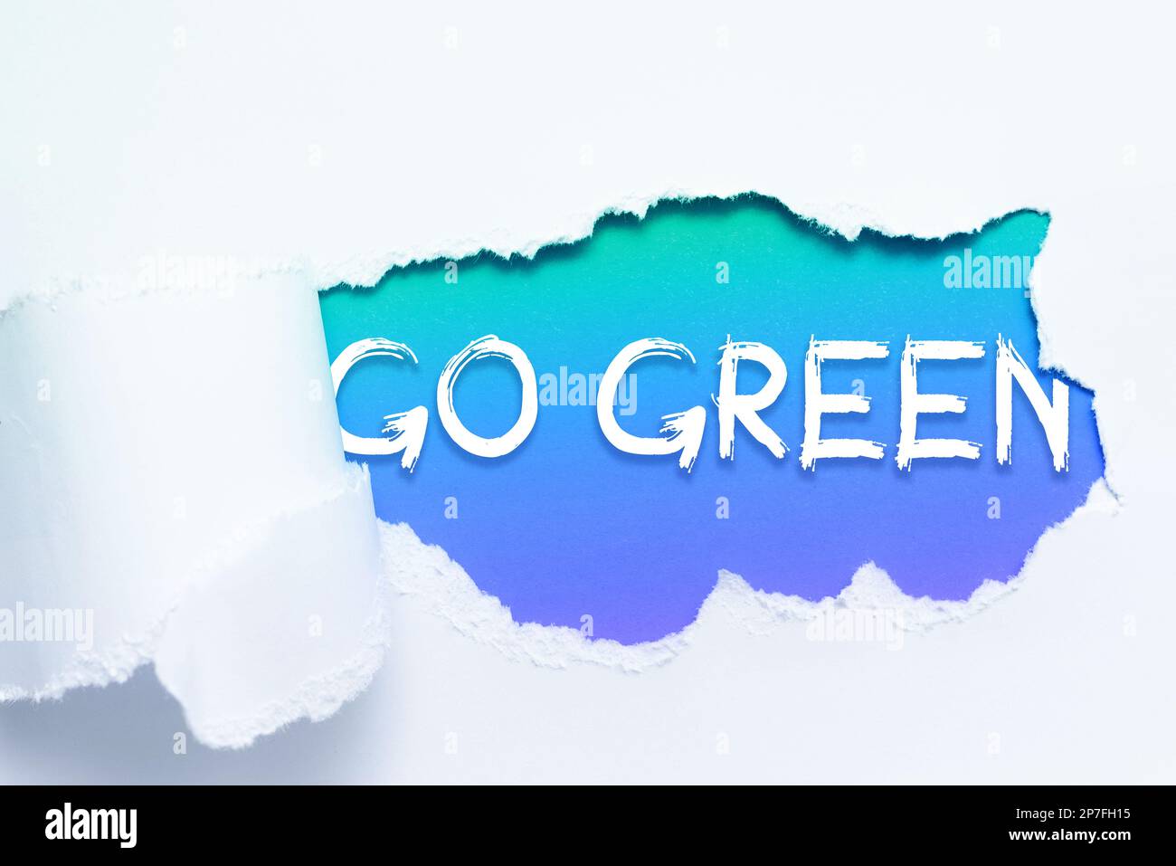 Text caption presenting Go Green. Word for making more environmentally ...