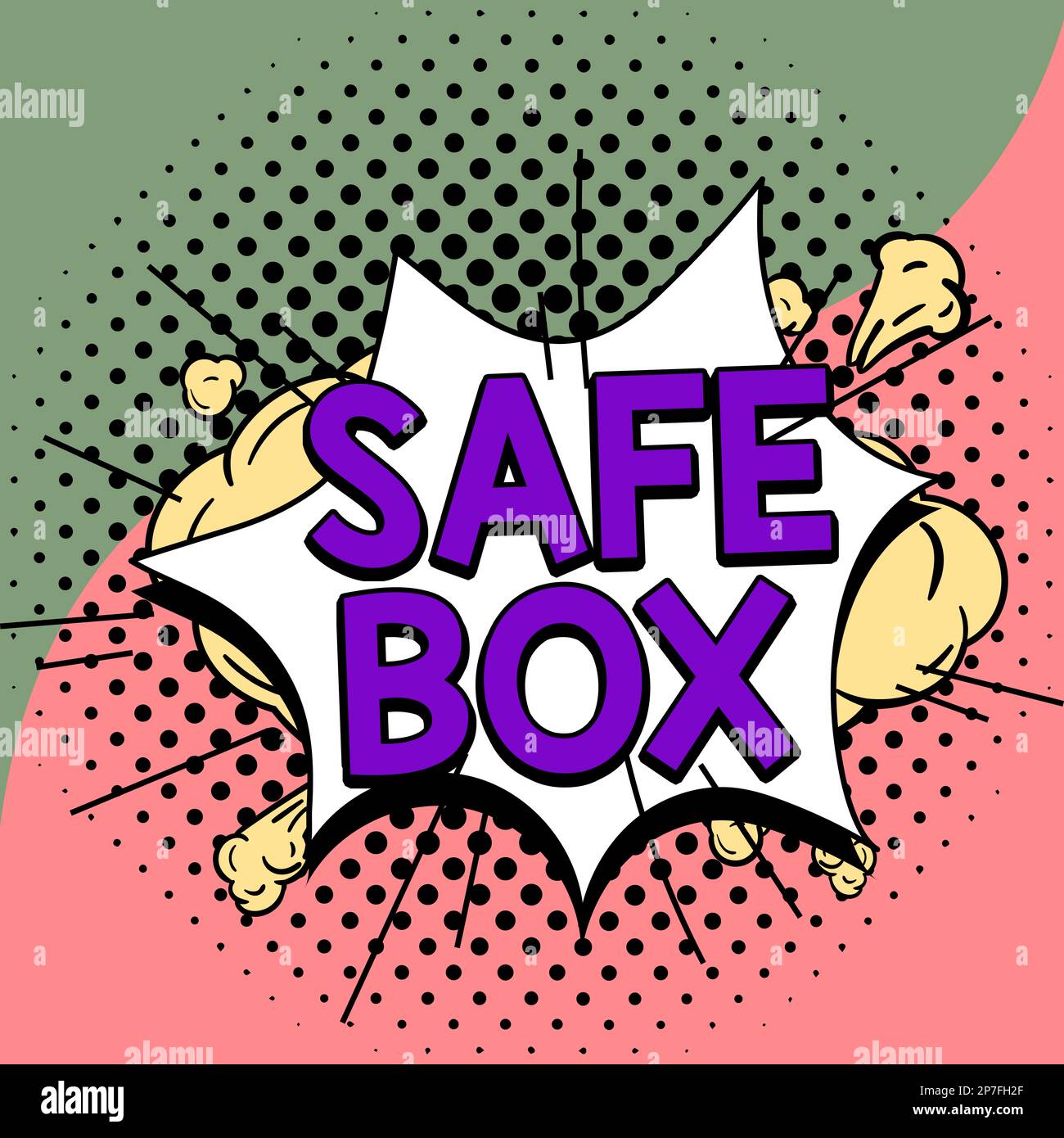 Conceptual display Safe Box. Word Written on A small structure where ...