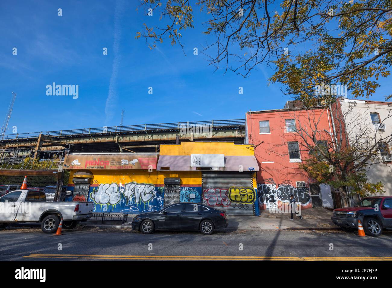Elevated Subway Railway Track around Broadway Junction in Brooklyn, New ...