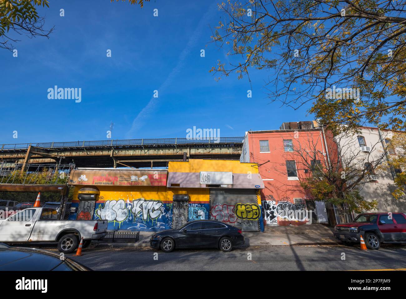 Elevated Subway Railway Track around Broadway Junction in Brooklyn, New ...