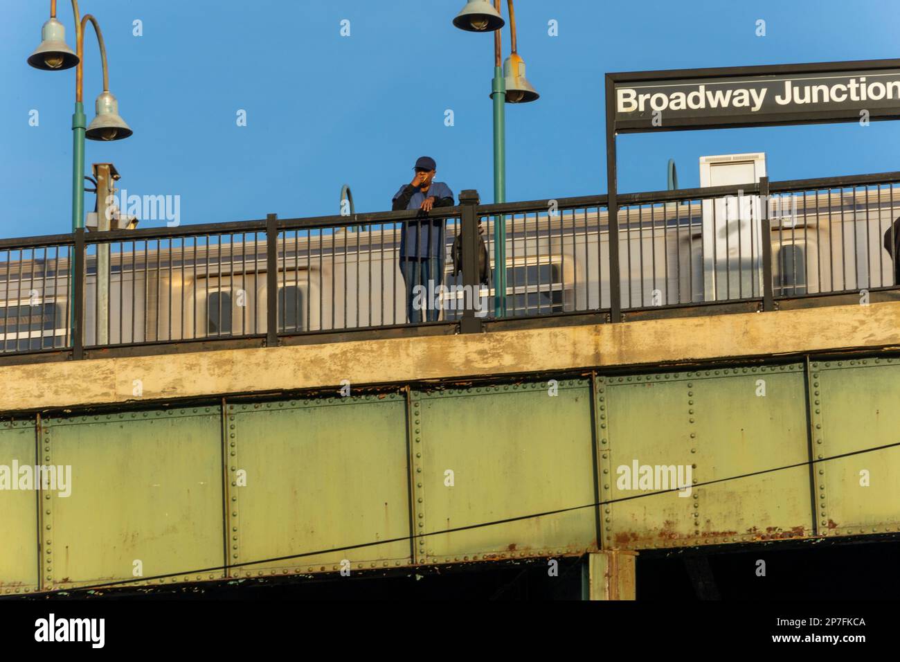 Elevated Subway Railway Track around Broadway Junction in Brooklyn, New ...
